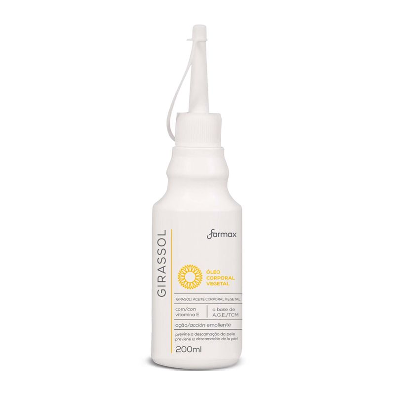OLEO CORPORAL GIRASSOL COM ALMOTOLIA FARMAX 200ML - Farmax OLEO CORPORAL GIRASSOL COM ALMOTOLIA FARMAX 200ML - Farmax